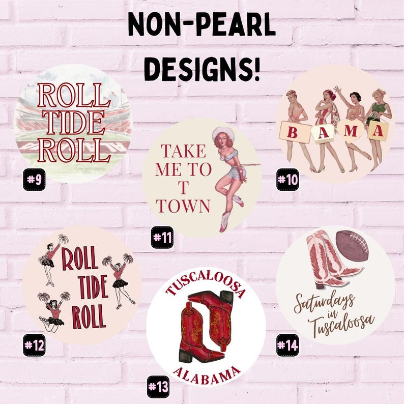Alabama Crimson Tide 3" Gameday Buttons | Pearl Designed Buttons - Etsy