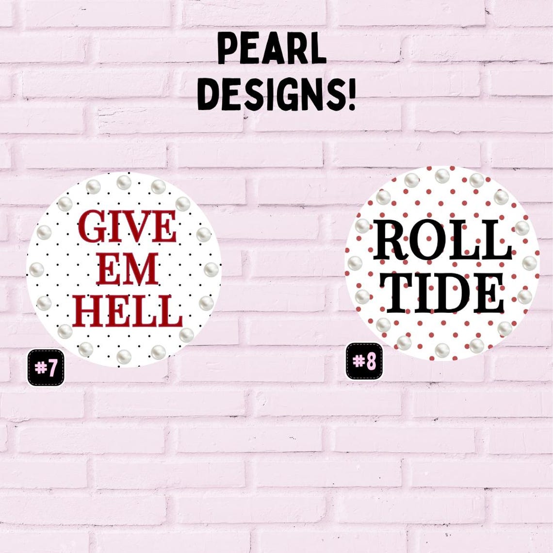 Alabama Crimson Tide 3" Gameday Buttons | Pearl Designed Buttons - Etsy