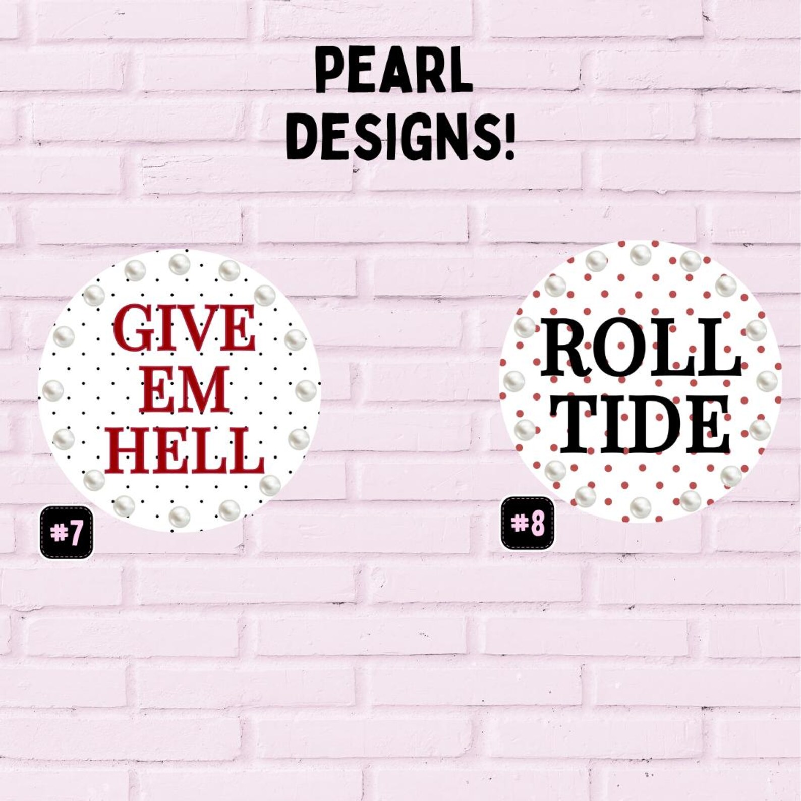 Alabama Crimson Tide 3" Gameday Buttons | Pearl Designed Buttons - Etsy