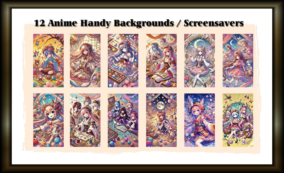 12 Anime Phone Screen Backgrounds - Etsy