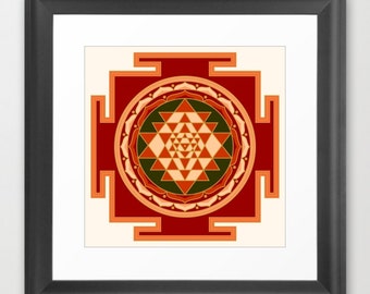 Navagraha Yantra, the Nine-planet Yantra. Fine Art Print on High ...