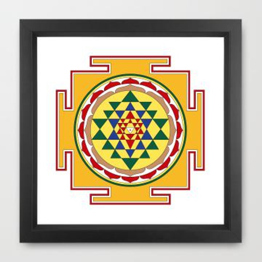 Sri Yantra Print, Colored Sri Yantra Print, Sacred Art Print, Yoga ...