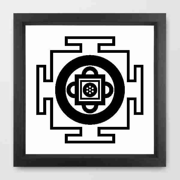 Shambala Yantra Monochrome Printable File, Shambala Black Print, Yoga ...