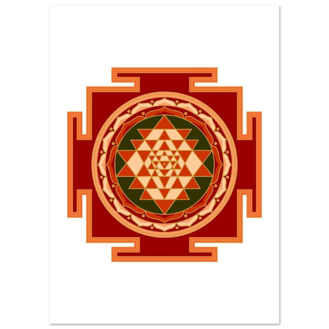 Colored Sri Yantra Poster Premium En Papier Mat - Etsy