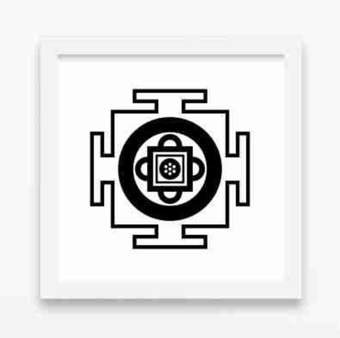 Shambala Yantra Monochrome Printable File, Shambala Black Print, Yoga ...