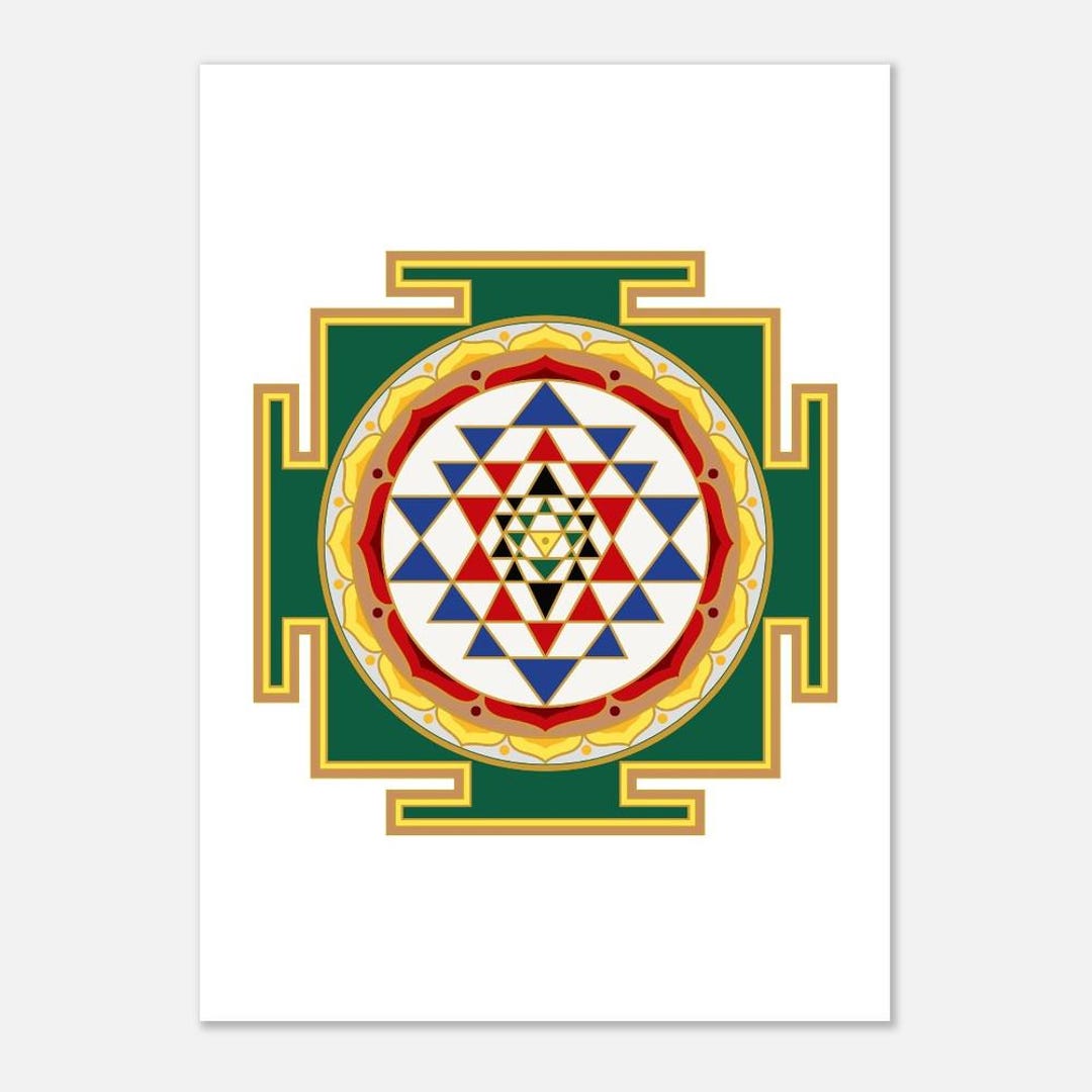 Sri Yantra in Traditional Colors Premium Matte Paper Poster - Etsy