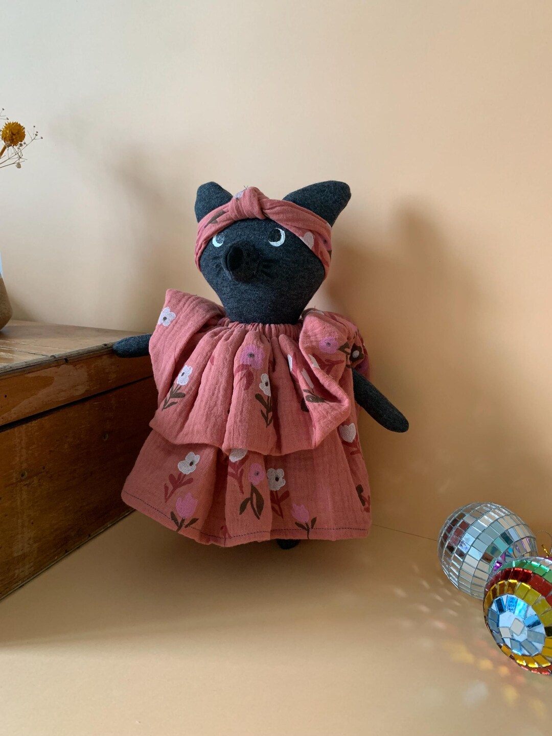 Fiona the Dancer Cat Plush Toy, Hand-made and Hand-painted, Ideal for ...