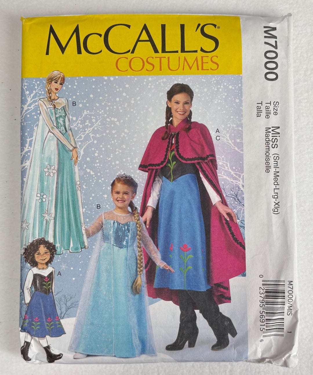 Mccall's Pattern Frozen Anna & Elsa Theme Women's /child Dress Pattern ...