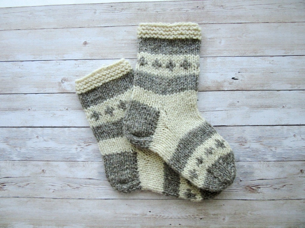 Kids Wool Socks Chunky Hand Knit Socks for Children Toddler - Etsy