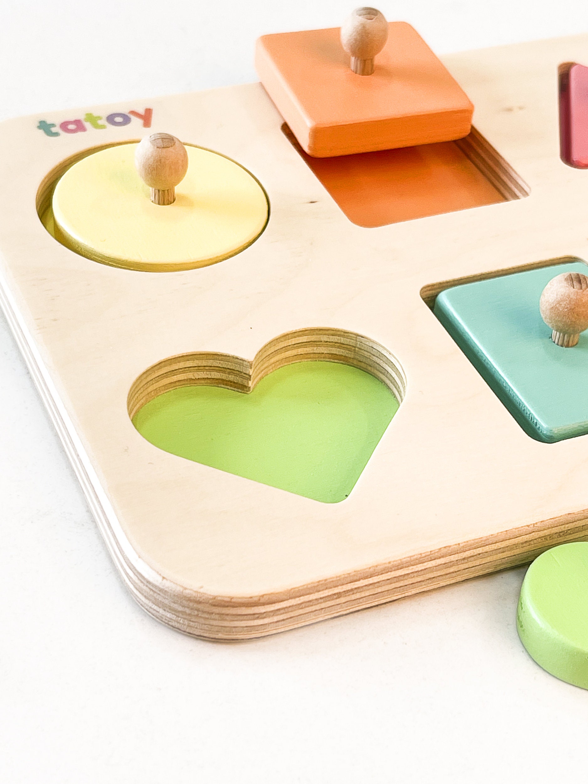 Shape Sorting Toy Wooden Shape Sorter Color Sorting Toy - Etsy