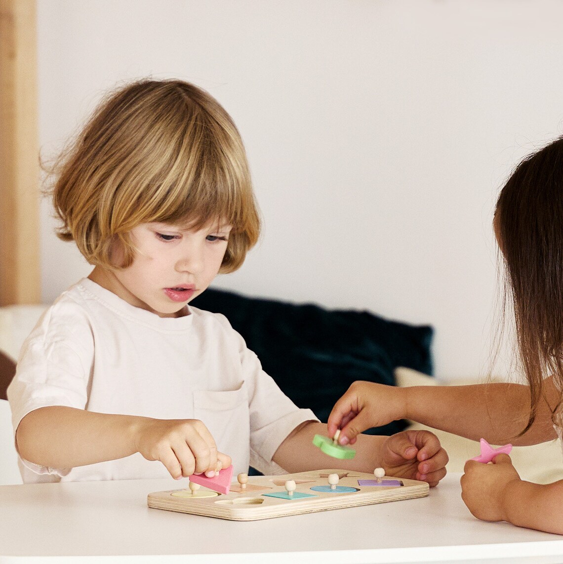 Shape Sorting Toy Wooden Shape Sorter Color Sorting Toy - Etsy