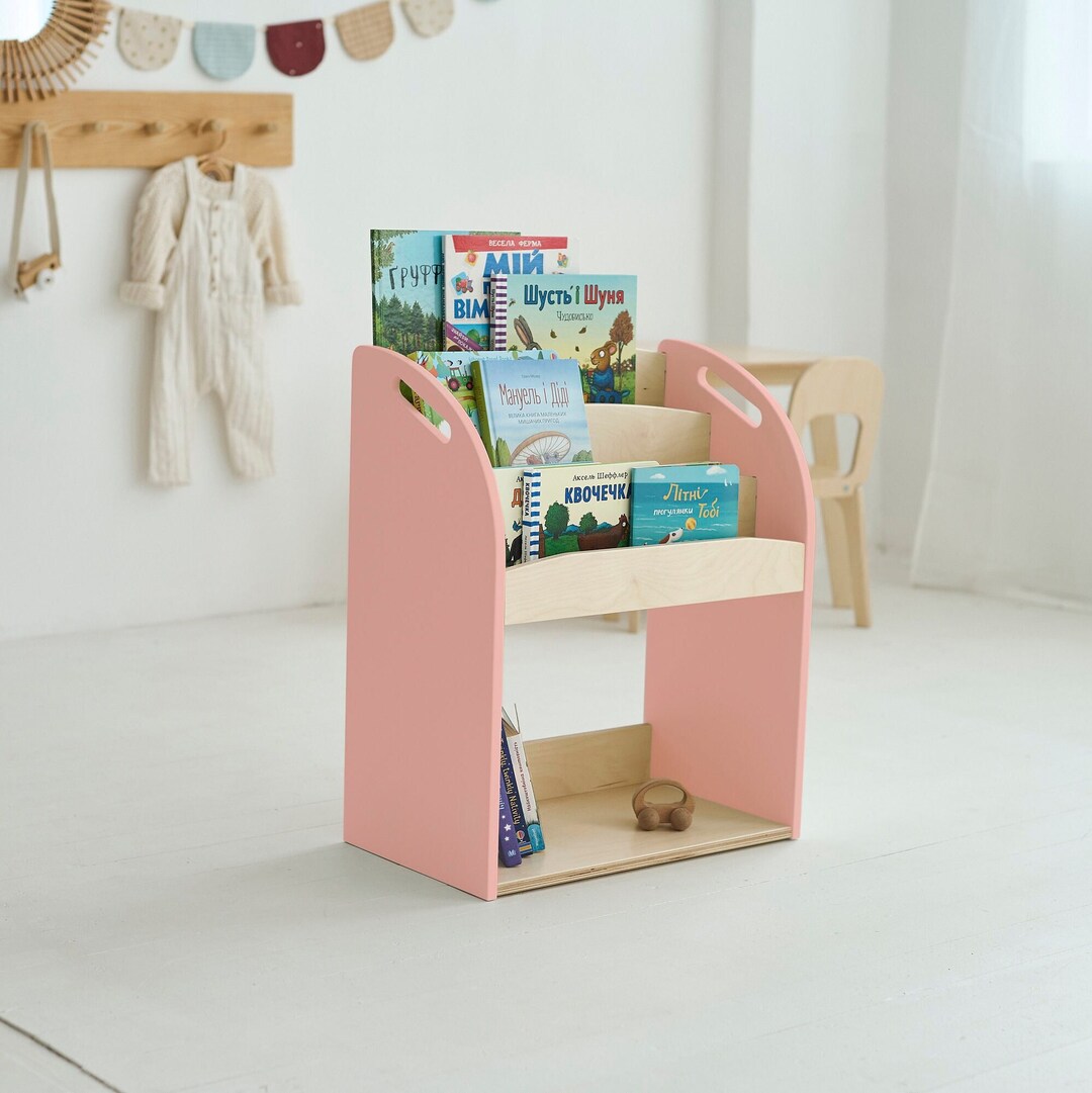 Montessori Low Bookcase, Toddler Book Shelf, Kids Room Bookcase, Baby ...