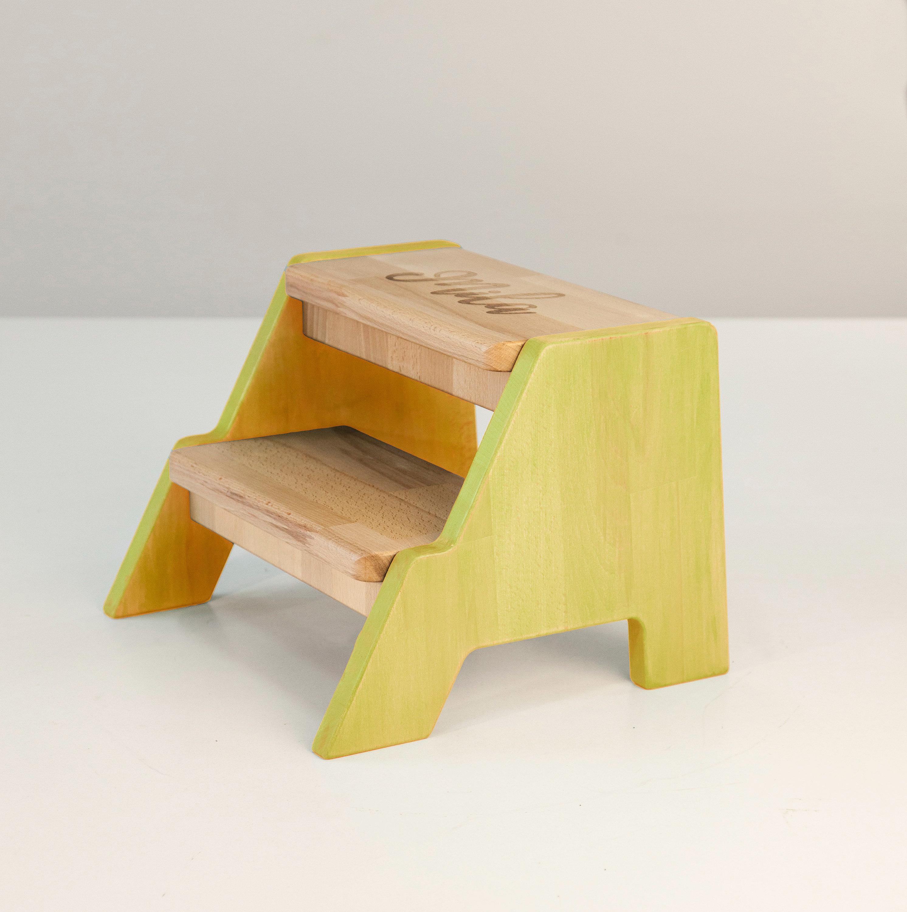 Wide Steps Safety Step Stool for Reaching Sinks or Shelves, Solid Base ...