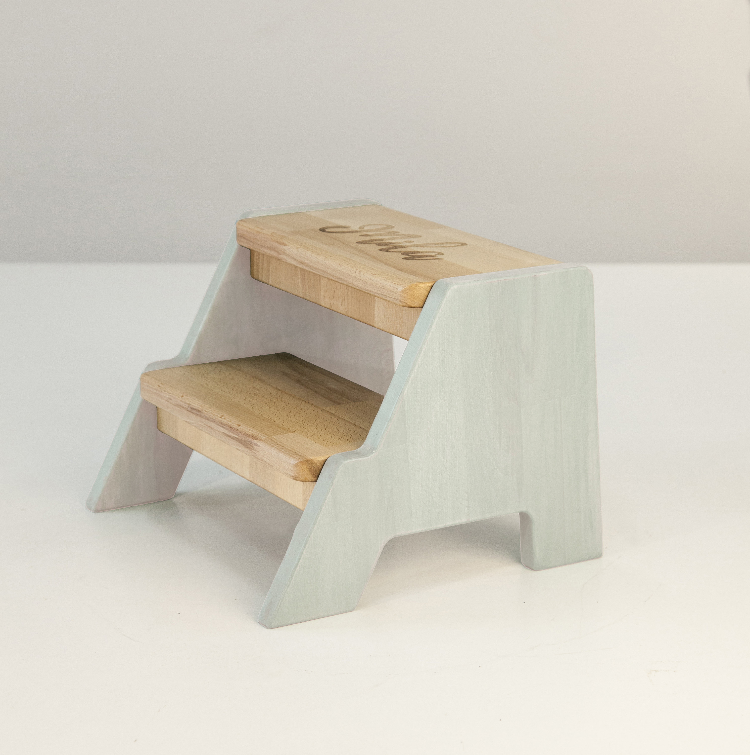 Name Montessori Learning Stool, Custom Name Child Step Stool, Wooden ...