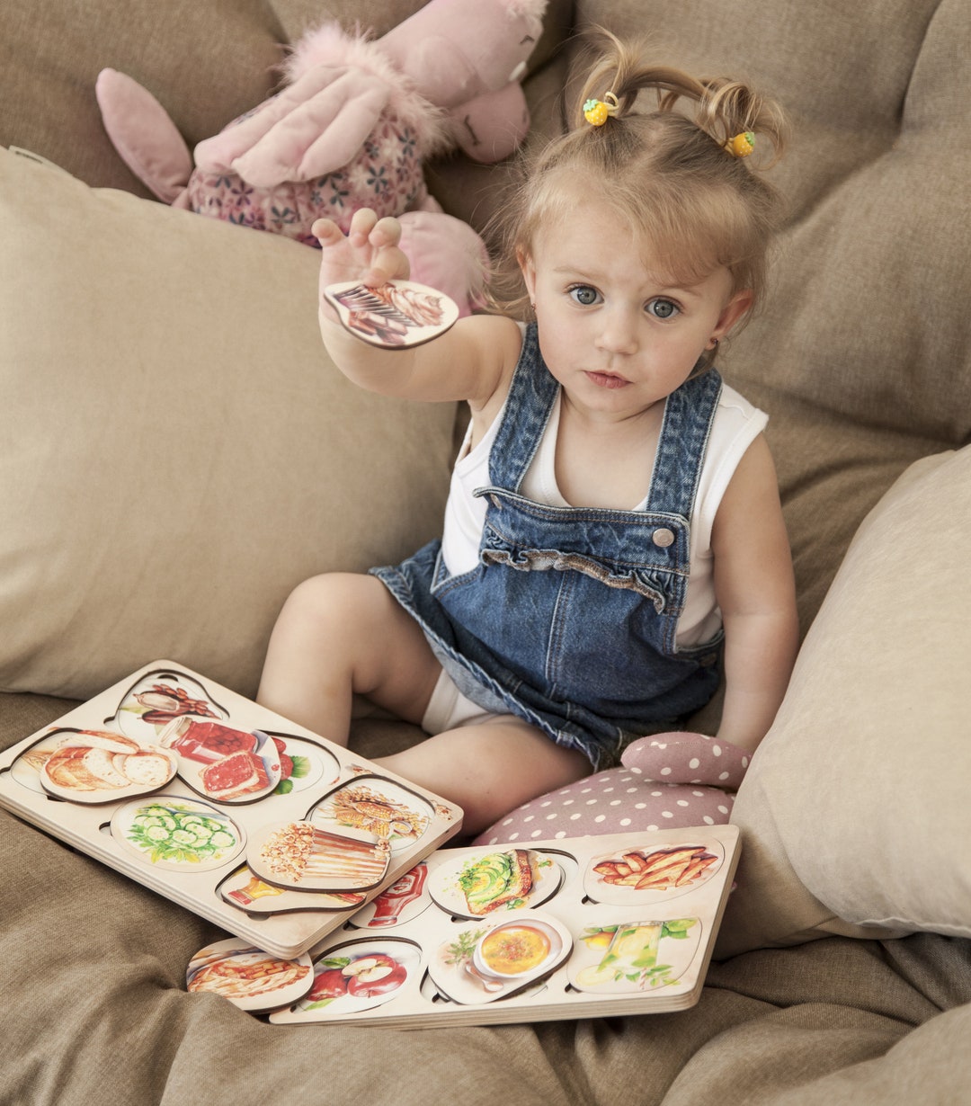 Kids Preschool Matching Cards With Vegetables, Puzzle With Fruits, How ...