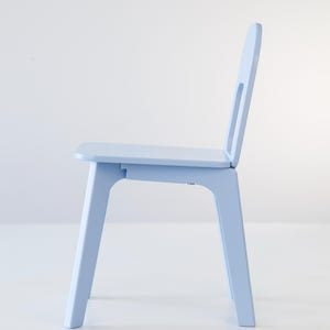 Toddler Blue Color Plywood Chair, Childrens Wooden Chair, Chair for ...