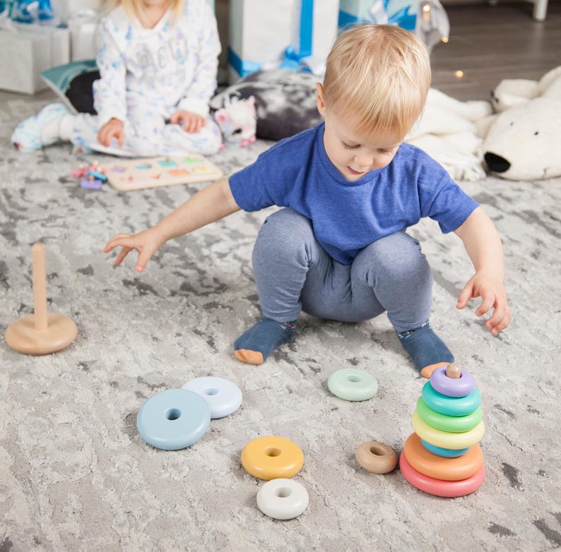 Wooden Stacking Toy, Stacker Toys, Toddlers Toys, Wood Toys, Stacking ...