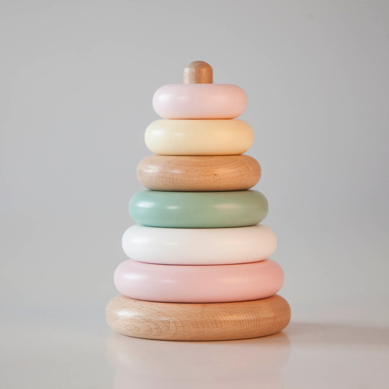 Montessori Stacker, Wooden Calming Stacking Toy, Pastel Color ...