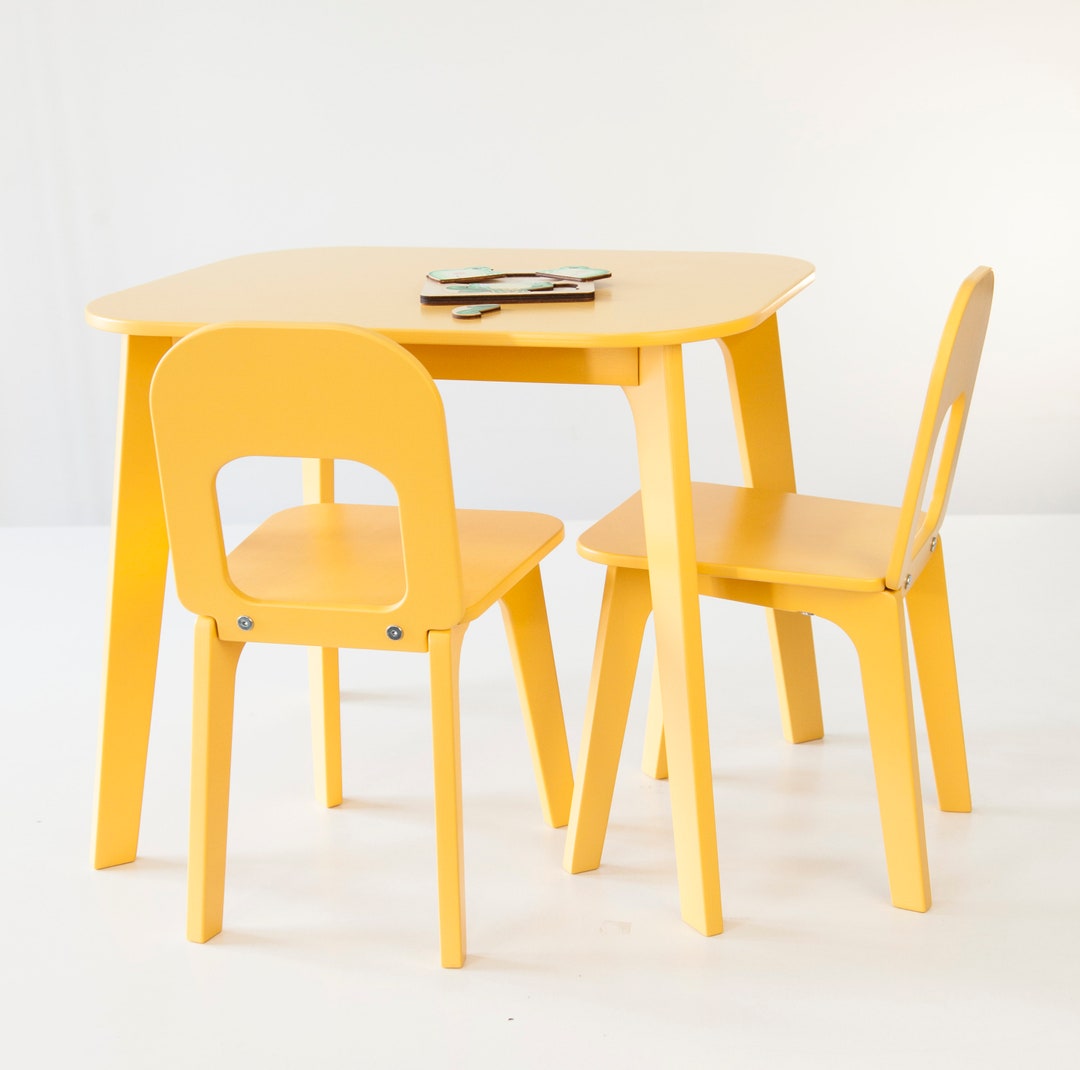 Back to School Table and Chair Set, Waldorf Furniture Set, Montessori ...