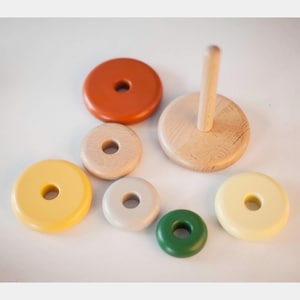 Toddlers Geometric Nest Stacker, Stacking Rings, Pyramid Stacking Toy, Color Sorting Toy ...