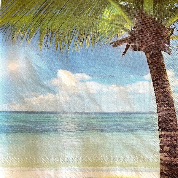 Palm Tree Napkin - Etsy