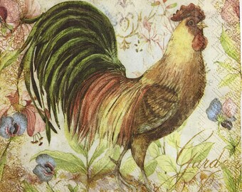 Rooster Napkins | Etsy