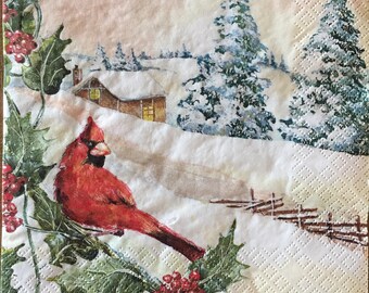 Cardinal napkins | Etsy