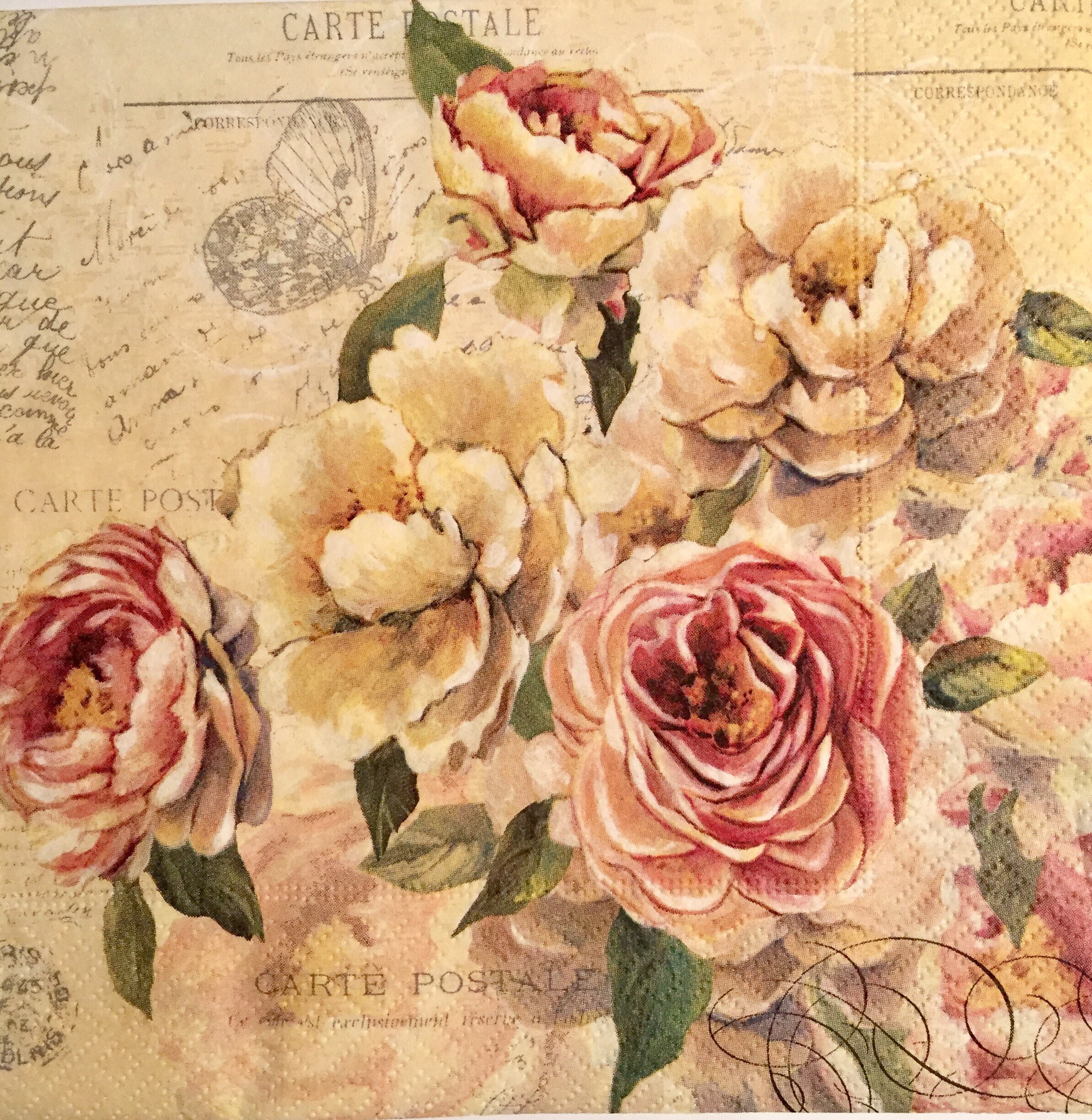 Paper 3 Decoupage Napkins Boho Pink Dandelion Flowers 13 x 13 Craft ...