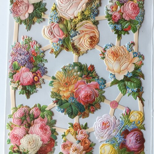 SCRAP RELIEFS Roses Flowers 1 Sheet 7448 Embossed Die - Etsy