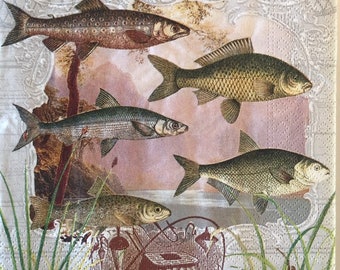 Decoupage Fish - Etsy