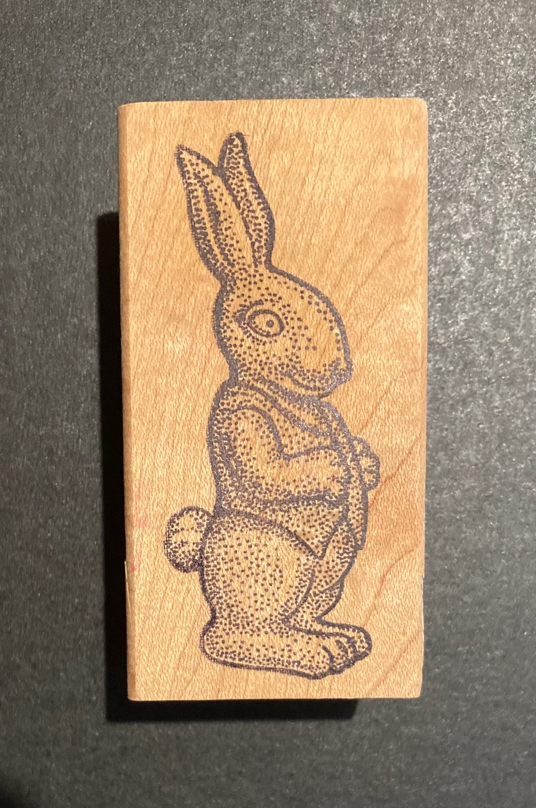 Vintage Museum of Modern Rubber - Mounted Wooden Stamp Rabbit in Vest ...
