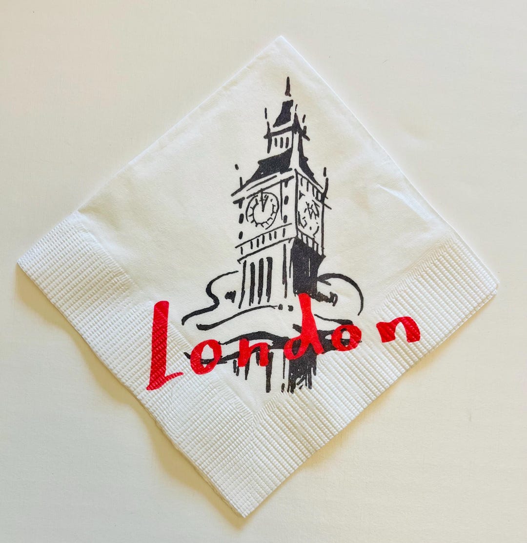 3 Decoupage Beverage Napkins - Tower of London, 10" X 10" Unfolded - Etsy