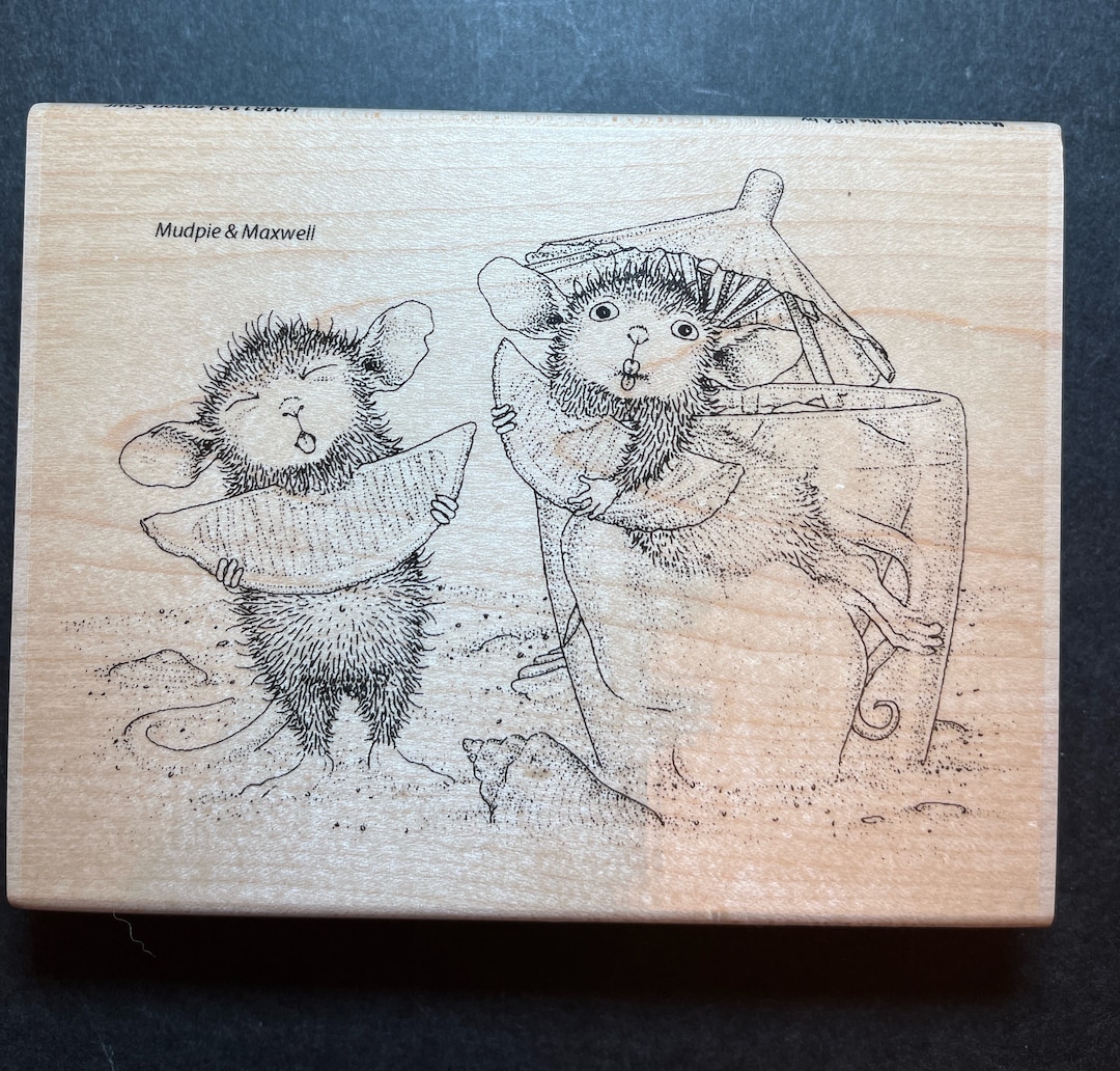 NEW Stampendous House Mouse Mudpie Maxwell HMR119 Lemon Sour, 4" X 5 ...