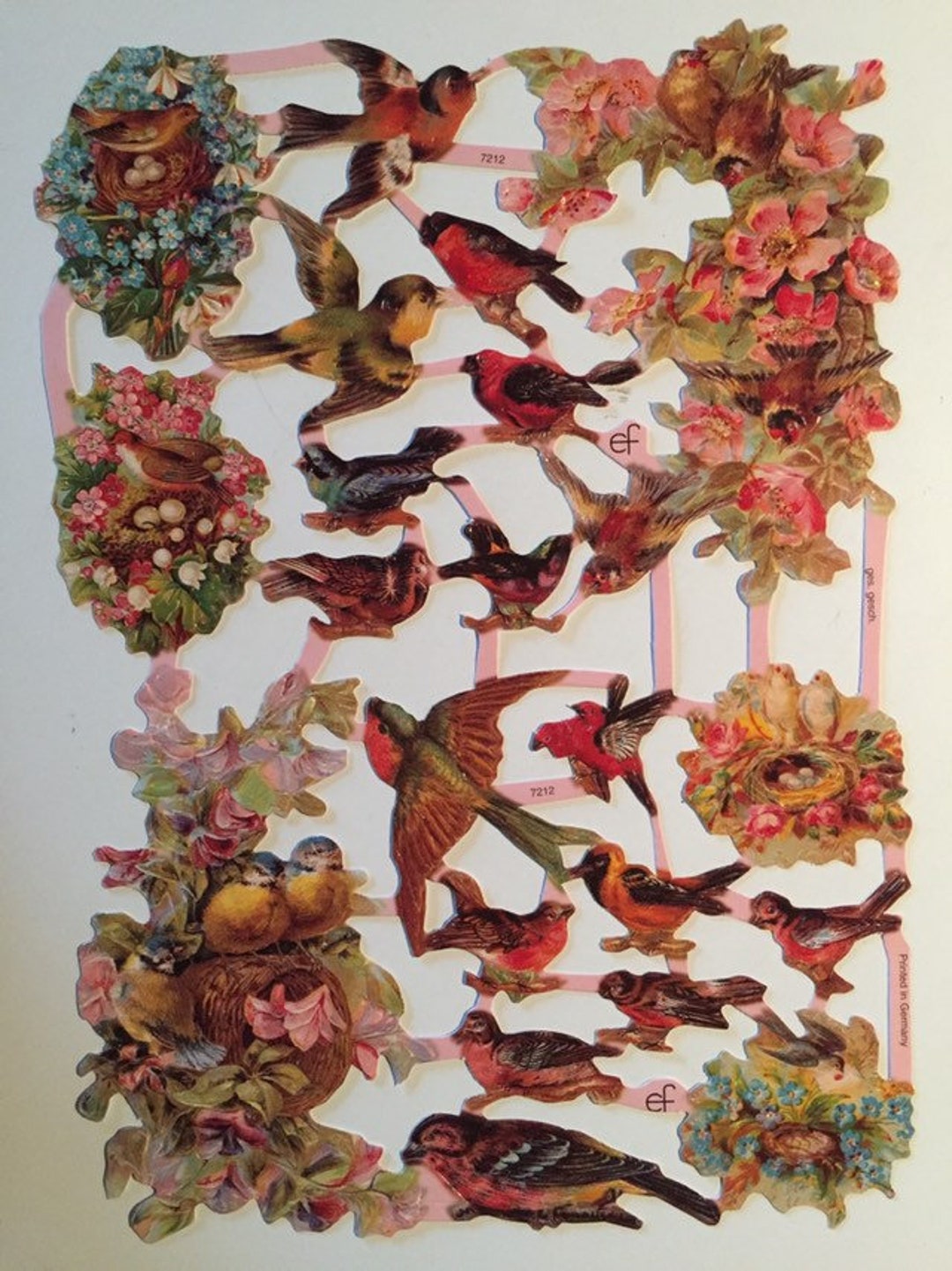 Spring Birds Nests SCRAP RELIEFS (1 Sheet) #7212 - Embossed Die Cuts ...