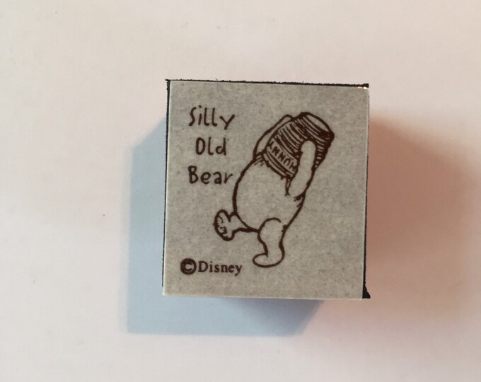 Classic Winnie the Pooh Poohisms Silly Old Bear Small Foam Rubber Stamp ...