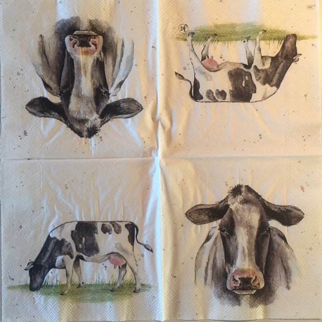 Cloth Napkins With Cow - Etsy