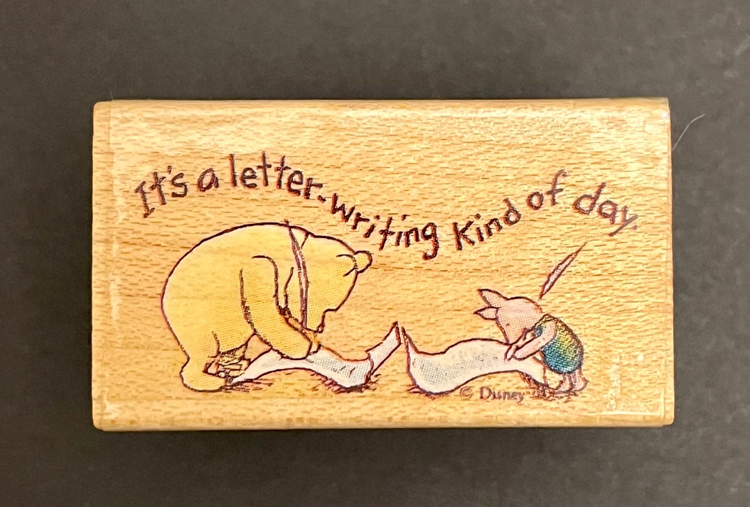 Classic Winnie the Pooh Piglet a Letter Writing Kind of Day All Night ...