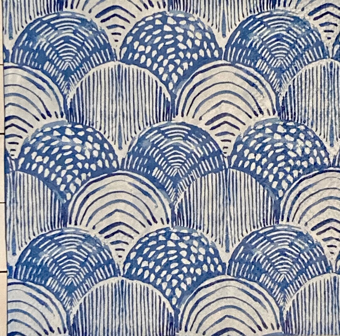 3 Decoupage Beverage Napkins, Blue White Circular Patterns, 10 X 10 ...