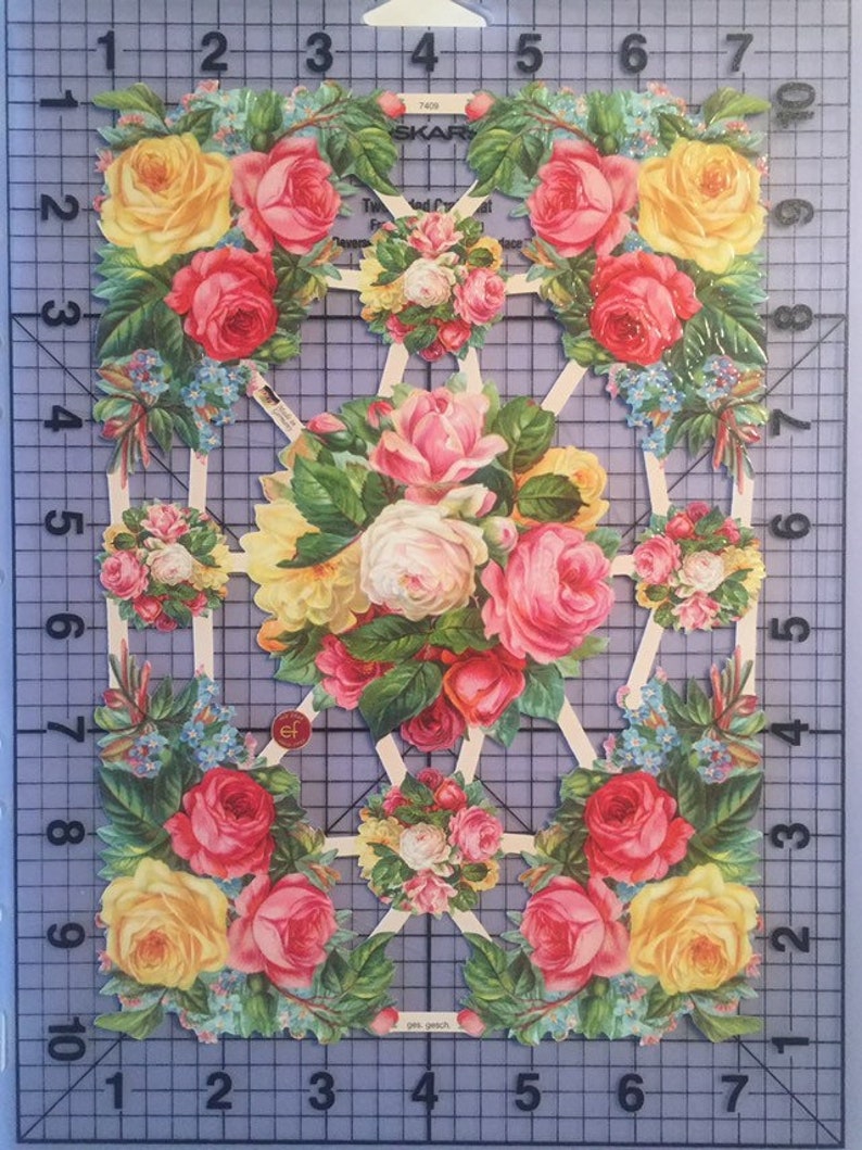 SCRAP RELIEFS Beautiful Roses 1 Sheet 7409 Embossed Die | Etsy