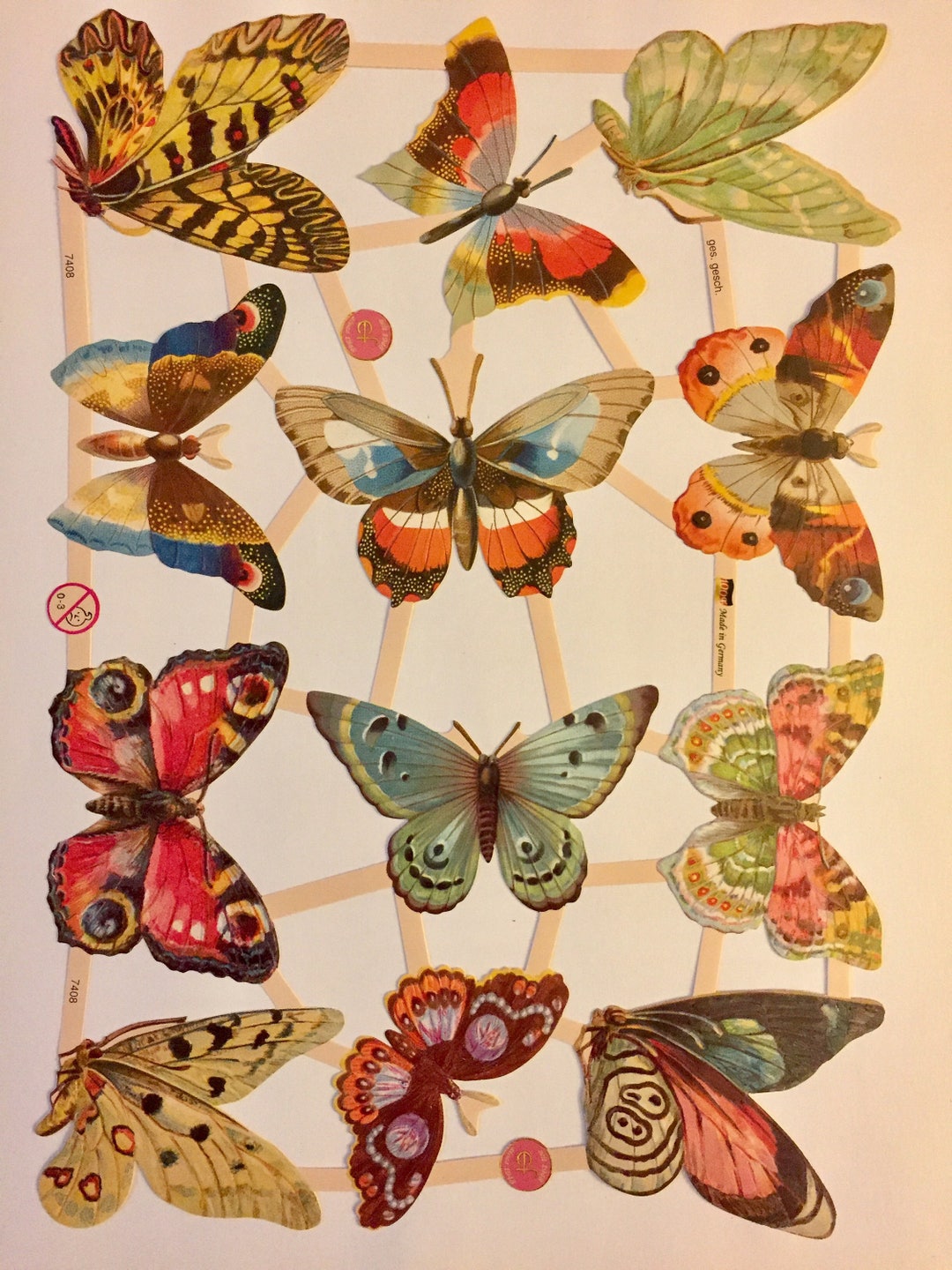 Butterflies Flying SCRAP RELIEFS (1 Sheet) #7408 - Embossed Die Cuts ...