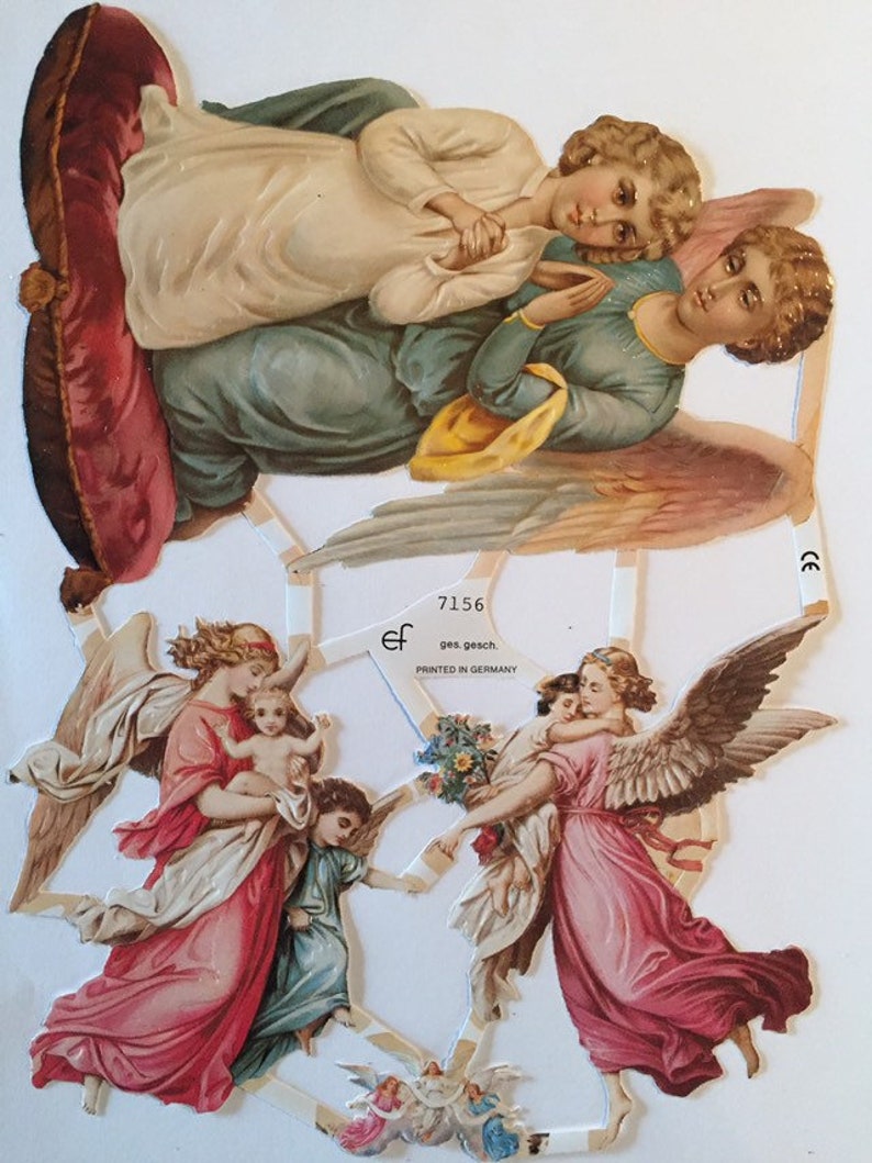SCRAP RELIEFS Vintage Guardian Angels 1 Sheet 7156 Embossed - Etsy