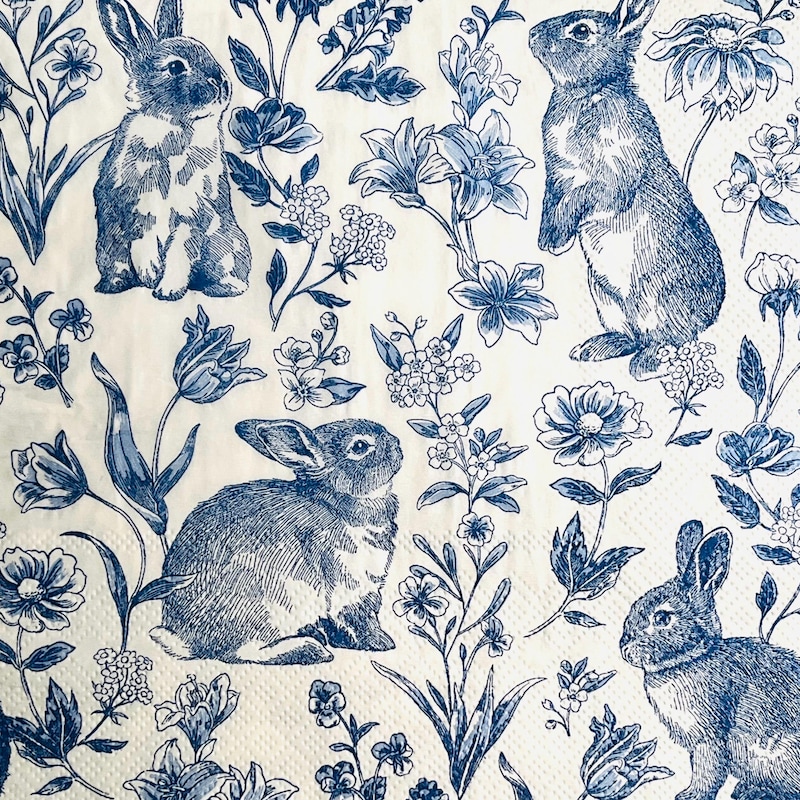 Blue/white Napkins - Etsy