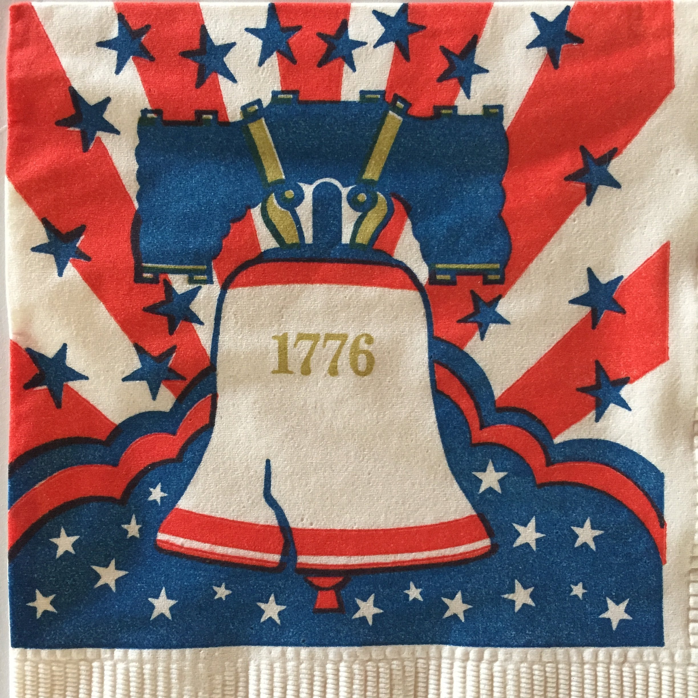 3 Decoupage Beverage Napkins - Authentic Vintage Independence Day ...