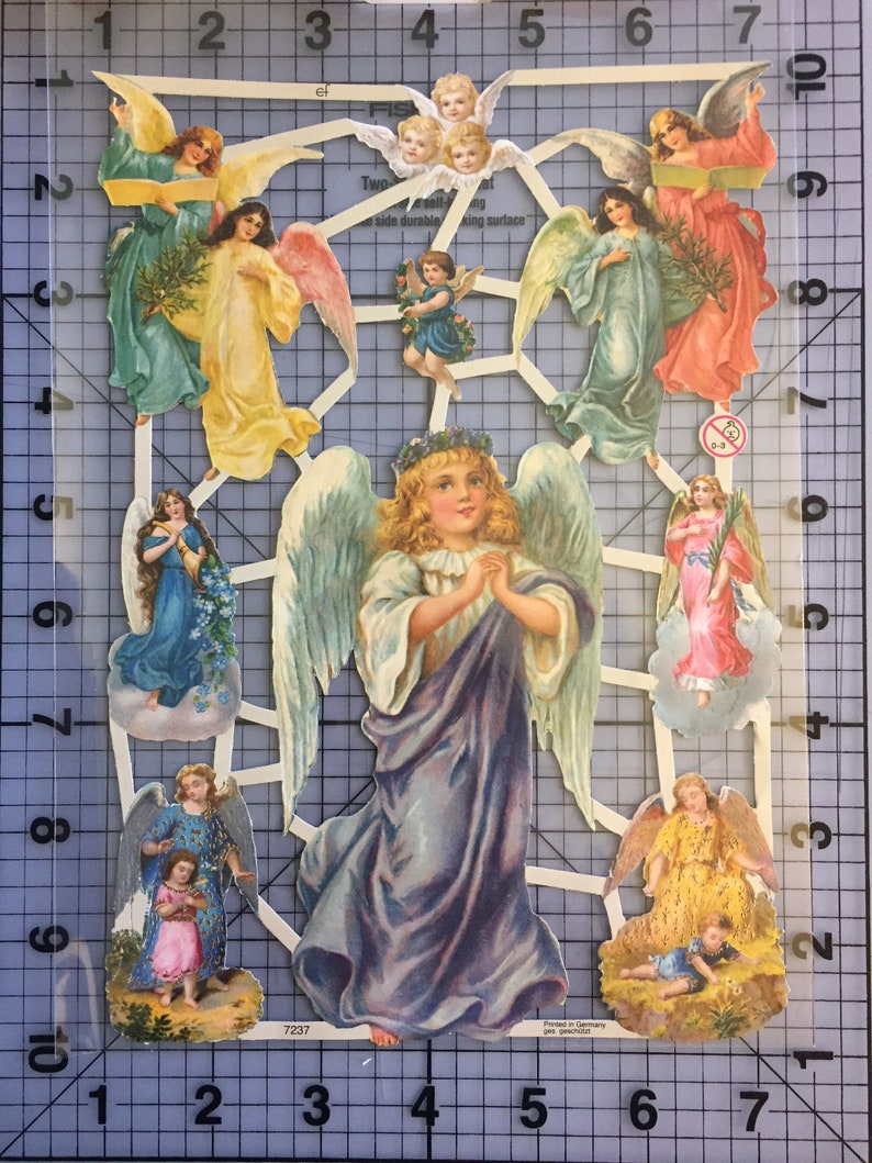 SCRAP RELIEFS Christmas Angels (1 Sheet) #7237 - Embossed Die Cuts ...