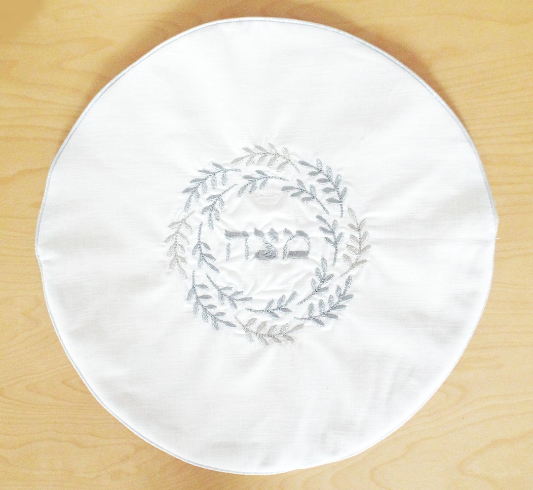 Round Matzah Cover and Afikoman Bag Set With Three Pockets Gift for ...