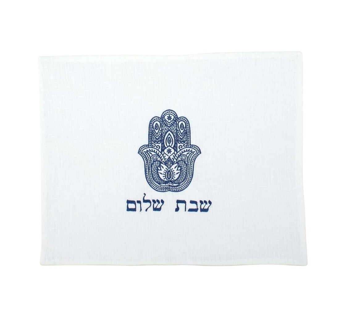 Hamsa Challah Cover,embroidered Challah Cover,blue Chamsa Challah Cover ...
