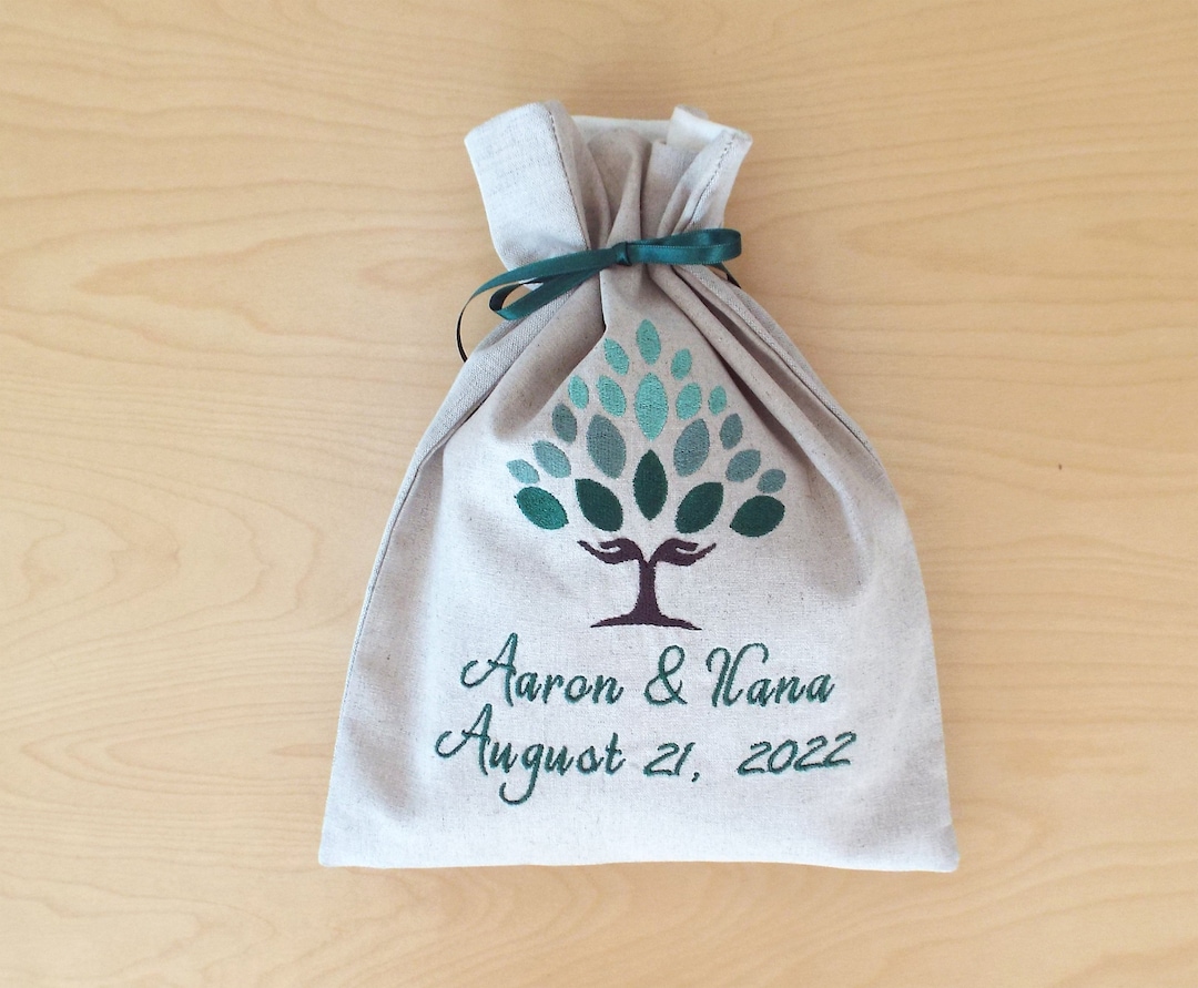 Green Tree of Life Smash Bag,jewish Wedding,embroidered Groom Bag ...