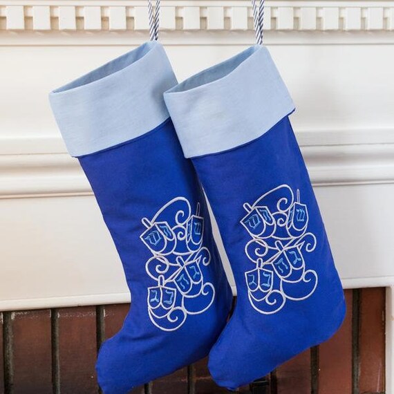 Hanukkah Stocking Hanukkah Decoration Dreidel Stocking - Etsy