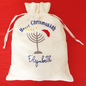 Hanukkah Gift Sack Happy Hanukkah Personalized Gift Bag Santa Bag ...