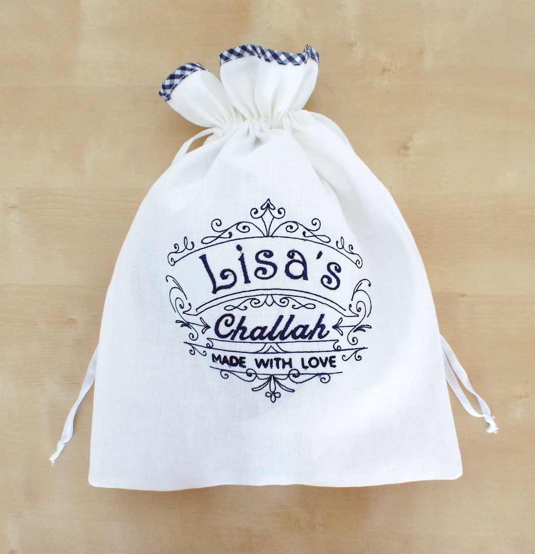 Personalized Challah Bag,personalized Linen Challah Bag,jewish Mother ...